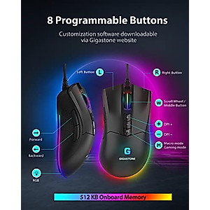 Gigastone Monitor, Mouse and HUB Deluxe Bundle, 24 inch IPS Gaming LED Monitor 75Hz FHD 1920 x 1080, 12000 DPI Gaming Mouse and Multiport Adapter 7-in-1 USB C Docking Station with 4K HDMI