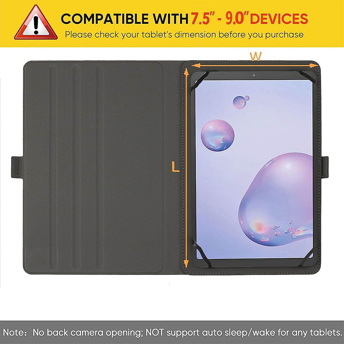 Pudazvi Universal 7.5-9.0 inch Tablet Case,360 Degree Rotatable Kickstand Multiple Viewing Stand Case Cover for 7.9" 8.0" 8.4" 8.9" inch and All 7.5-9.0 Inch Touchscreen Tablet,Flower Grass