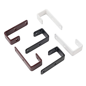 MDPLY 2 Pack Bunk Bed Ladder Hook, Inside 1" Kids Bunk Bed Replacement Hardware, Black PVC Metal Loft Bed Ladder Hooks, Camper/Rv Bunk Ladder Brackets with 2 Size Screws (2 Pack, Black)