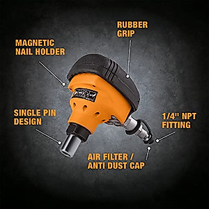 Freeman G2MPN 2nd Generation Pneumatic Mini Palm Nailer with Magnetic Tip and 1/4" NPT Air Connector