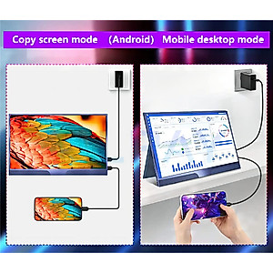 TFTcenter Portable Monitor 1080 IPS Screen USB Type C HDMI LCD Display for PC Laptop PS4 Switch Xbox Series X Gaming Monitor 14.0 Inch