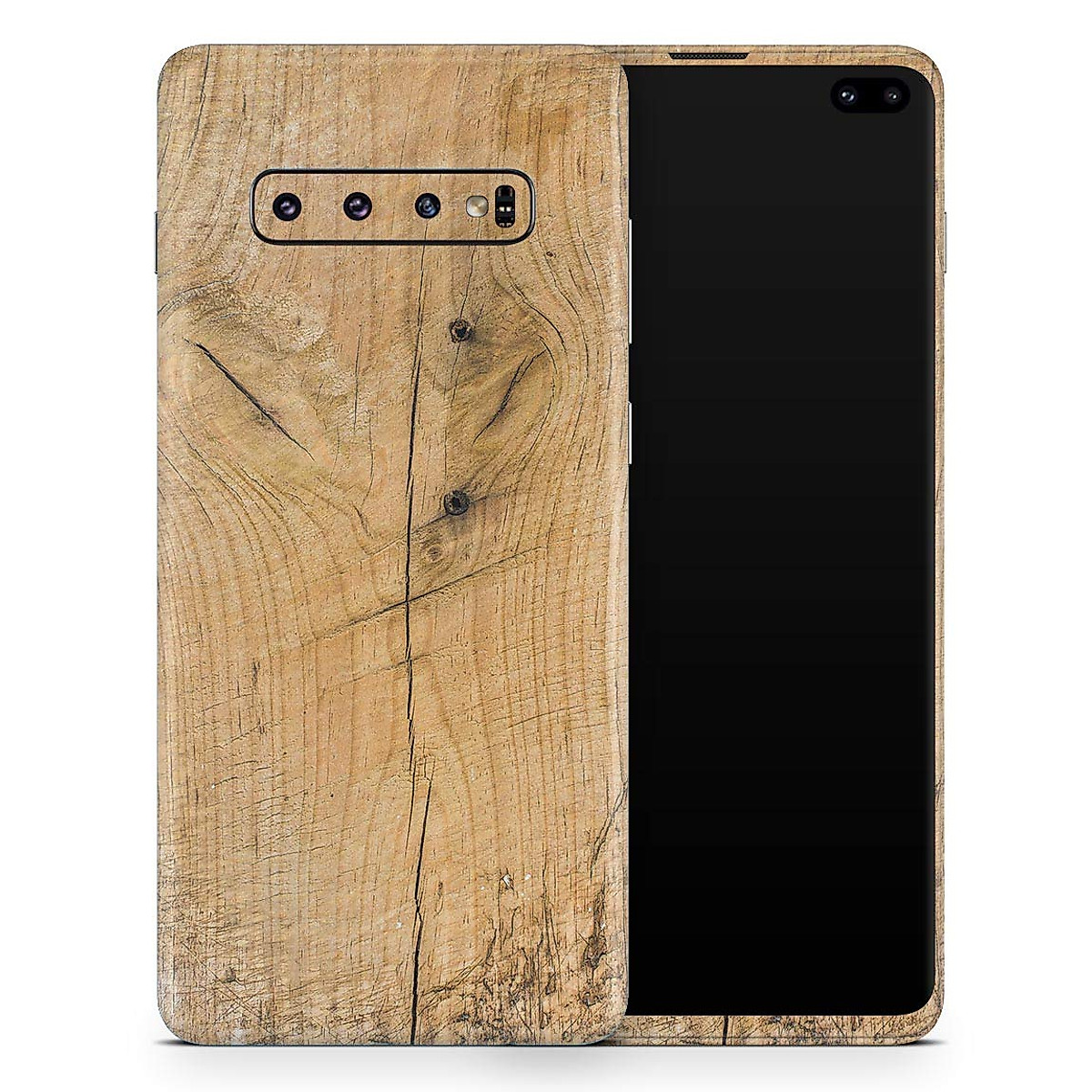 DesignSkinz Raw Wood Planks V5 Protective Vinyl Decal Wrap Skin Cover Compatible with The Samsung Galaxy S20 (Screen Trim & Back Glass Skin)