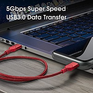 USB 3.0 Male to Male Cable, USB A to USB A High Speed Data Cord Compatible with Hard Disk Drive/Laptop Cooler/Set-top Box/DVD Player/TV/Camera and More (1 FT, Black)