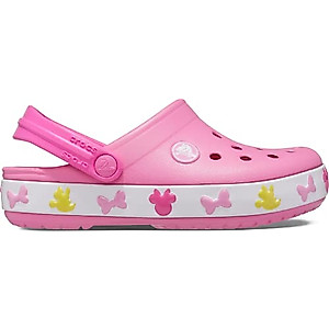 Crocs Kids' Mickey Mouse Light Up Clog | Disney Light Up Shoes, Pink Lemonade/White, 9 Toddler