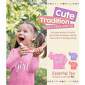 Happy Birthday T-Shirt (Girls 1 to 12) Sassy Kids Party Tee - Sweet Baby/Toddler Outfit 7 Pink Heather LS