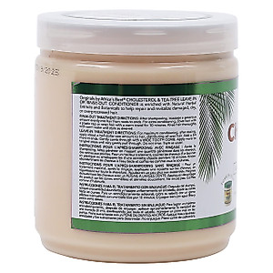 Originals by Africa's Best Cholesterol Tea Tree Oil, Rinse-Out Plus Leave in Conditioner, Repair and Revitalize Damaged, Dry, Overprocessed Hair, 15 oz