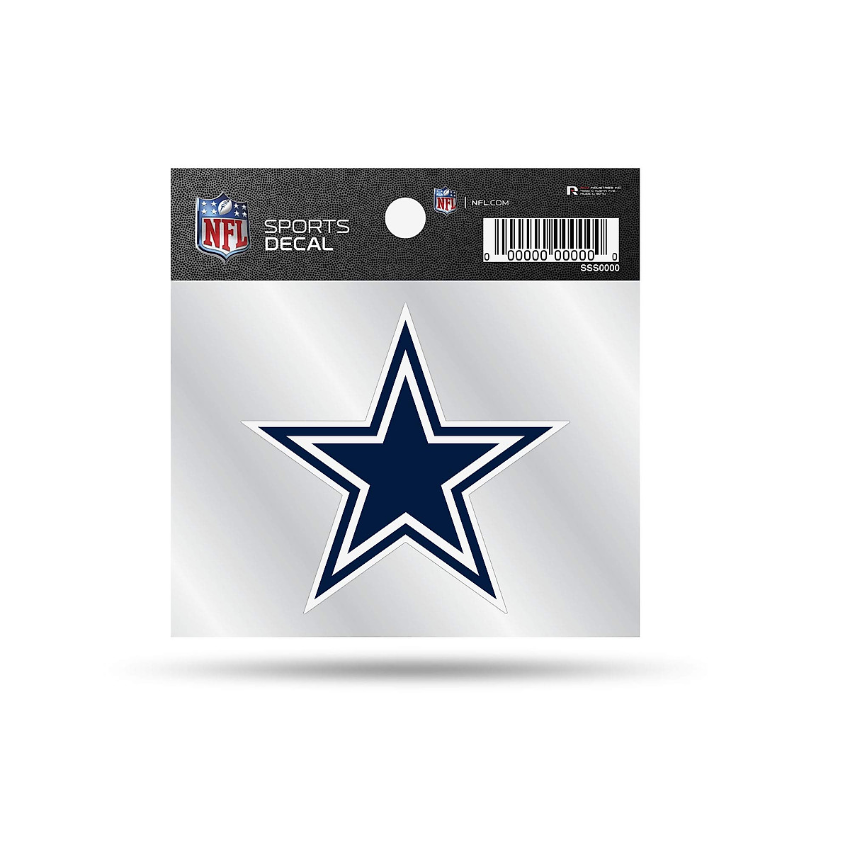 Rico Industries NFL Dallas Cowboys Primary Logo 4x4 Decal, Team Color, Size of individual decal will vary, 3.5 x 4.5-"