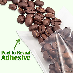 100 Bags - 3" x 4" Crystal Clear Protective Closure Bags with Self Adhesive Flap - Clear Resealable Cello/Cellophane Bags Good for Bakery, Candle, Soap, Cookie Poly Bags, in 2.1Mil Thickness