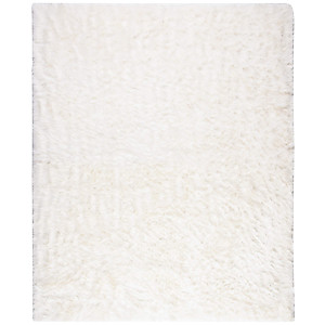 SAFAVIEH Faux Sheep Skin Collection 5' x 8' Ivory FSS235A Silken Glam 2.35-inch Thick Area Rug