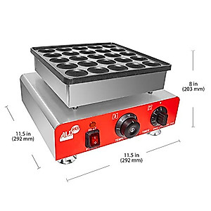 ALDKitchen Mini Dutch Pancake Maker | Poffertjes Maker | 110V (25 Pancakes)