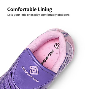 DREAM PAIRS Boys Girls Soccer Football Cleats Shoes Light Purple Pink Size 12 Little Kid Superflight-3k