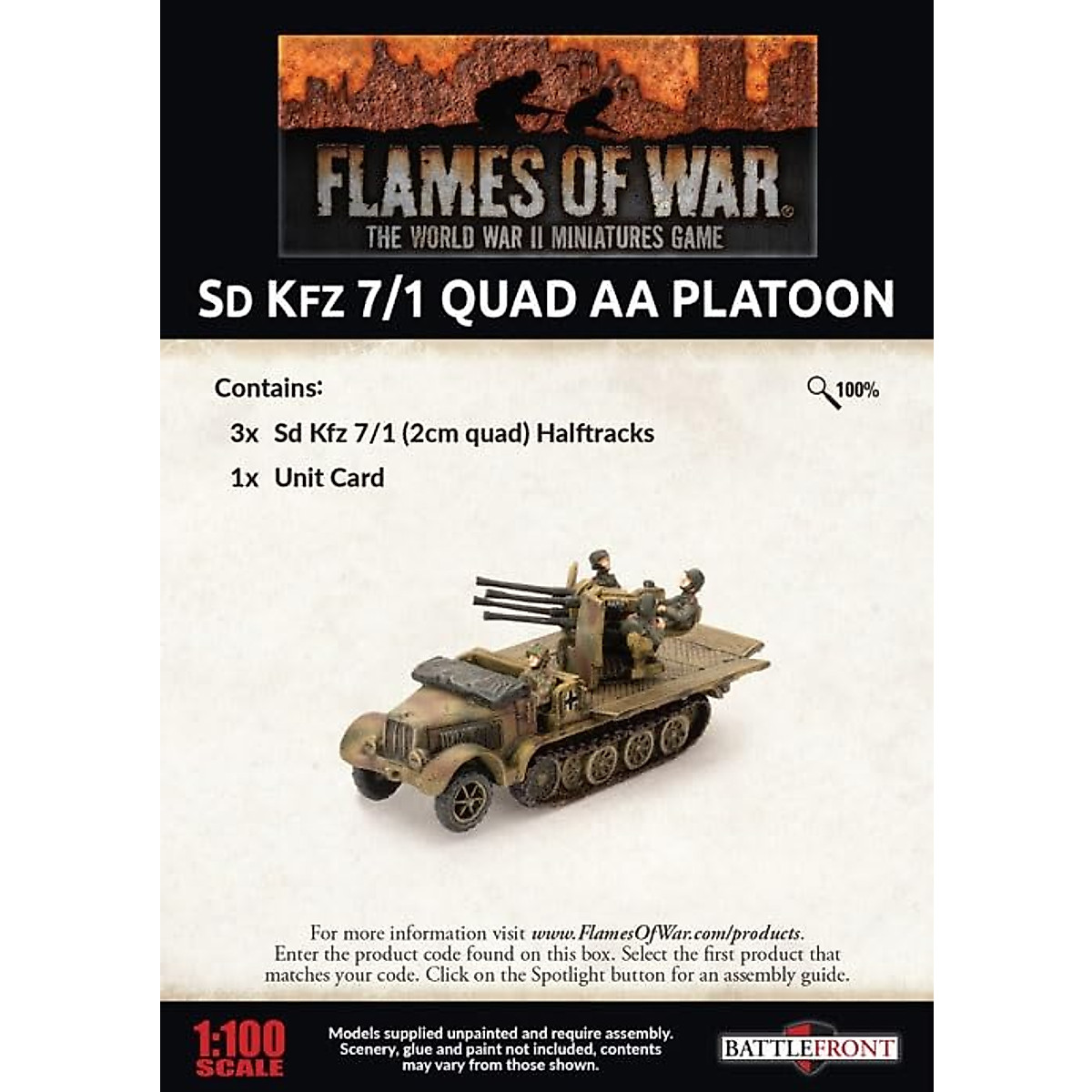 Flames of War: Late War: German: SdKfz 7/1 Quad AA Platoon (GBX159)