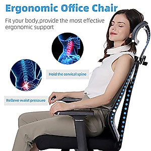 FENICHI Office Chair Ergonomic Home Office Desk Chairs,Adjustable Height Big and Tall Mesh Computer Chair,Reclining Chair,Comfortable and Ergonomic Gaming Chair for Home Office (Black-1pack)