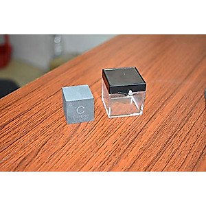 Carbon Cube 1 Inch Pure Graphite Block 99.99% for Element Collection Lab Periodic Table Cube