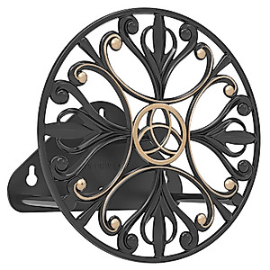 GOFORWILD Garden Hose Holder made of Stainless Cast Aluminum, Decorative Hose Butler Sturdy Water Hose Rack, Durable Wall Hose Hanger, Holds 125-Feet of 5/8-Inch Hose, Hose Reel, 7004