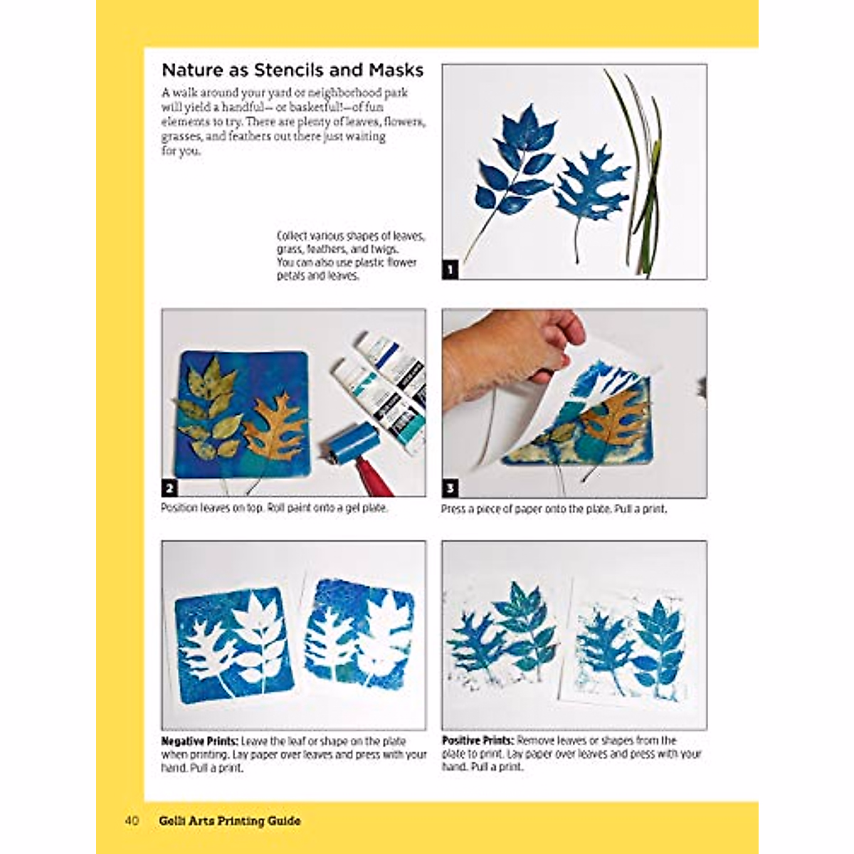 Gelli Arts (R) Printing Guide: Printing Without a Press on Paper and Fabric Using the Gelli Arts (R) Plate (Design Originals) 32 Beginner-Friendly Step-by-Step Projects, Techniques, and Inspiration