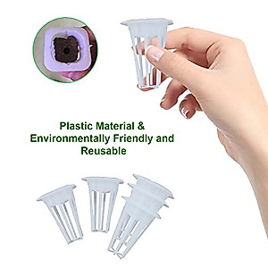 Aooccder Grow Baskets Replacement for idoo Hydroponic Growing System,Seed Pods Baskets for Indoor Herb Garden,Plant Growing Containers fit Square Grow Sponges,50 Pack, White