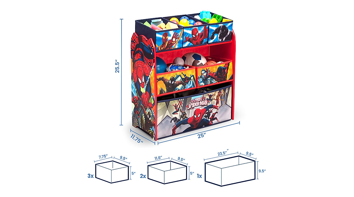 Delta Children Spider-Man Desk & Storage Bundle for Kids