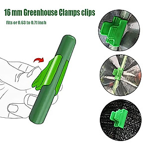 40 Pieces Greenhouse Clamps, Film Row Cover Netting Tunnel Hoop Clip, 0.63 inch Greenhouse Clips for Raised Bed Cover, Frame Shading Netting Greenhouse Accessories (40 Pieces 16mm) - by Giftape