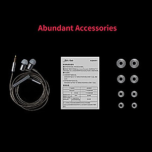 FiiO JadeAudio Headphone Earbuds Wired High Resolution Strong Bass Lossless 1DD for PC/Smartphones/Laptop with Mic JD3 (Silver)