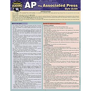 AP - Associated Press Style Guide QuickStudy Laminated Reference (QuickStudy Academic)