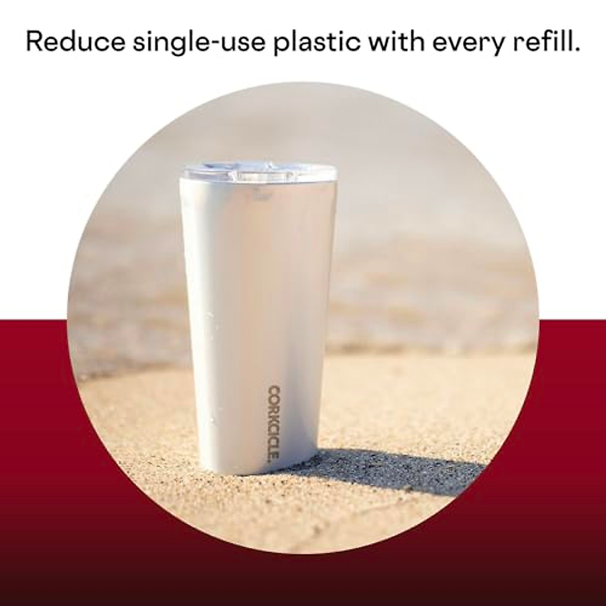 Corkcicle Marvel 24 Ounce Triple Insulated Stainless Steel Travel Cup Tumbler with Lid and Silicone Bottom for Hot and Cold Drinks, Iron Man