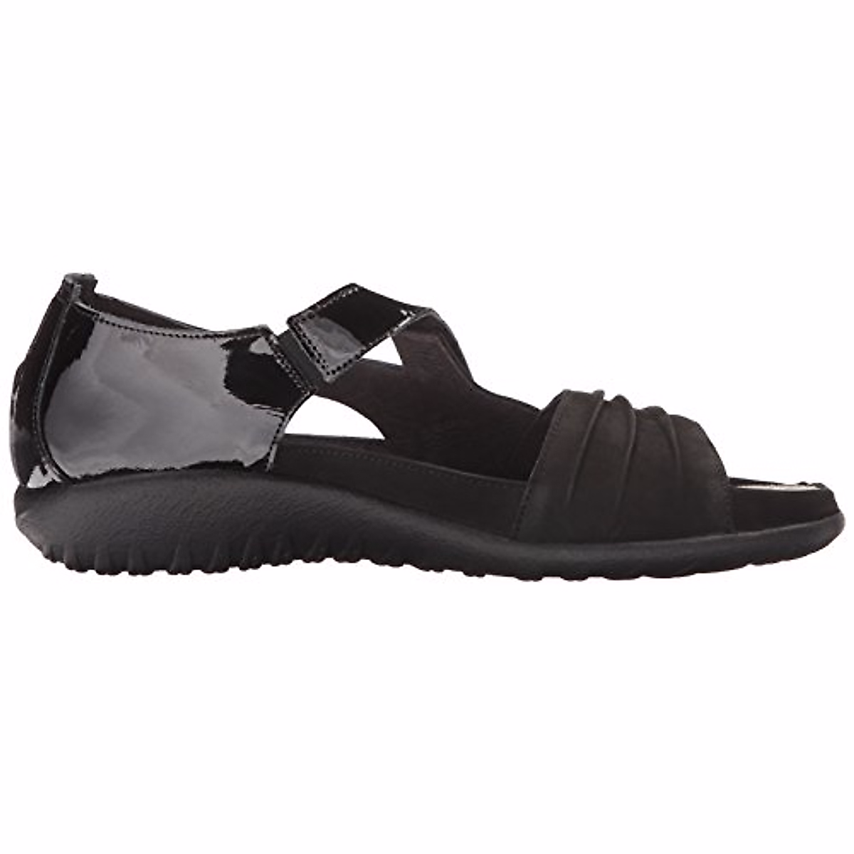 NAOT Women's Papaki Sandal Black Patent Lthr Combo 5-5.5 M US