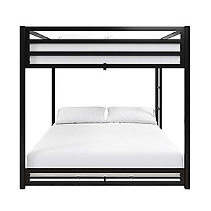 DHP Miles Metal Bunk Bed, Black, Full over Full