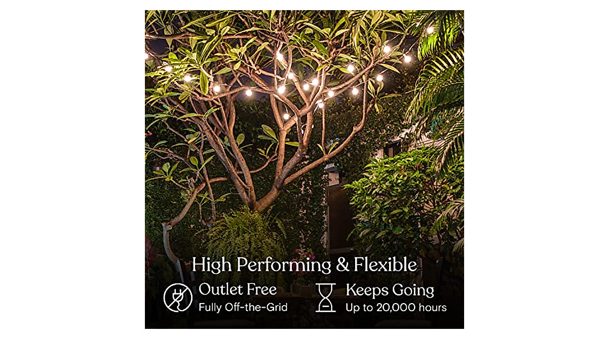 Brightech Ambience Pro Solar String Lights - 27 Ft