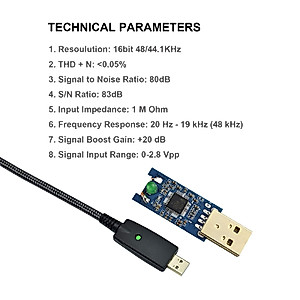 Mugteeve Guitar to USB Cable Adapter - USB to 1/4" TS Electric Bass Guitar Cord for Recording,Quarter Inch Male Jack to Computer USB Interface,Nylon Braided, OFC Shield,Plug-and-Play Connection,10FT