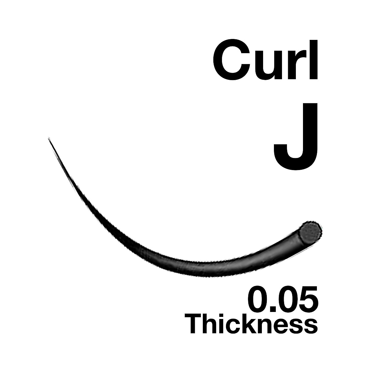 EMILYSTORES Lash Extensions 0.05mm Thickness J Curl 8mm Length Light-weight Volume Eyelashes For Eyelash Extensions(0.05,J,8mm)