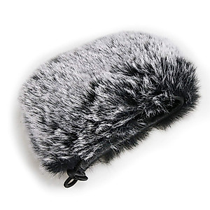 Microphone Windscreen - Furry Windscreen Muff Wind Cover Custom Fit for Shure MV5 Condenser Microphone