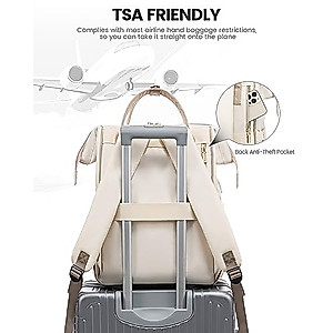 LOVEVOOK Laptop Backpack for Women Teacher Nurse Bag, 15.6 Inch Womens Work Bags, Waterproof Travel Backpack Purse, Business Computer Laptop Bag with USB Port