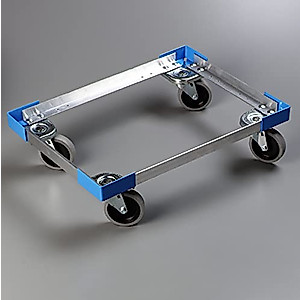 Carlisle FoodService Products Cateraide Dolly for Pc300N Pan Carriers with Reinforced Corners for Catering and Events, Aluminum, 23.75 X 17.38 Inches, Silver