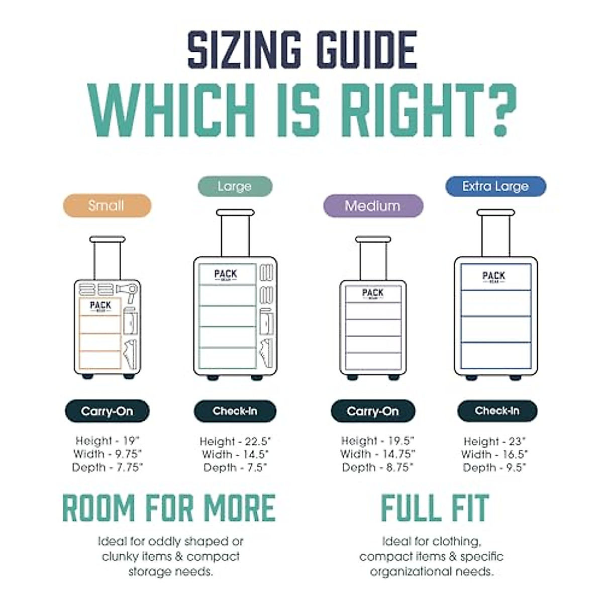 Pack Gear Hanging Carry-On Organizer - Our Standard Hanging Luggage Organizer Fits Any Carry On - Our Hanging Packing Cubes For Travel Use Mesh Windows to Make Finding Clothes Easy (Green, S)