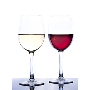 Elegant Plastic Wine Glasses by Savona | Unbreakable Wine Glasses | Ideal for Indoor/Outdoor Use | 100% Tritan Shatterproof Wine Glasses | Set of 4)