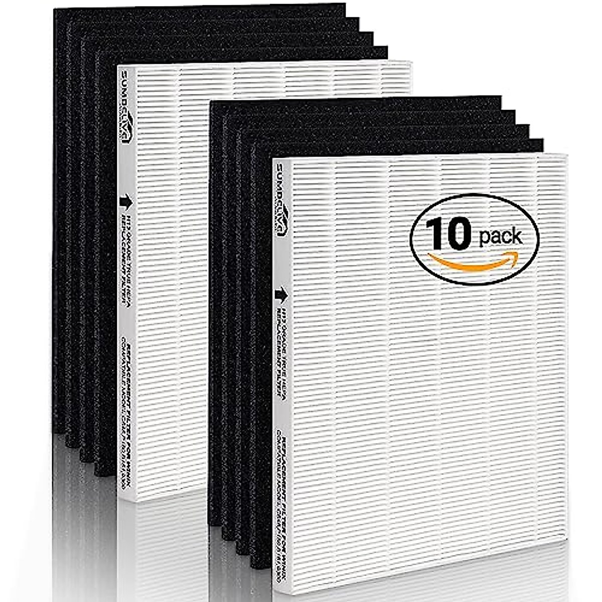 115115 replacement Filter for Winix Air Purifier C535 Filter A, 2 True HEPA(H13) Filter + 8 Activated Carbon Filters （2 Sets-A Total of 10）