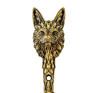 Solid Brass Fox Hook – Large Size, Handcrafted with Exquisite Fox Head Shape and Functional Tail.