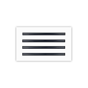 BUILDMART - 12x8 Modern AC Vent Cover - Decorative White Air Vent - Standard Linear Slot Diffuser - Register Grille for Ceiling, Walls & Floors - Texas Buildmart