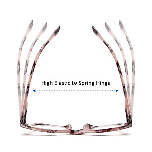 REAVEE 3 Pack Oprah Style Reading Glasses Blue Light Blocking Computer Square Retro Readers for Women with Spring Hinge 1.5