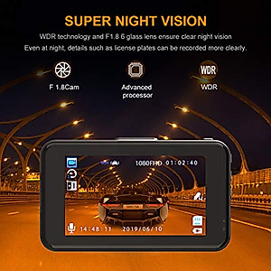 Dash cam with 32 GB SD Card Plus OBD Power Cable