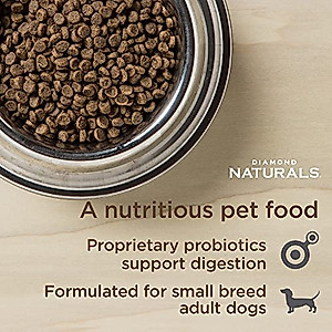 Diamond Naturals Dry Food for Adult Dogs, Small Breed Chicken and Rice Formula, 18 Pound Bag