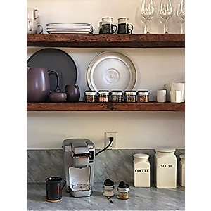 Jarware Spice Lids for Regular Mouth Mason Jars, Set of 2, Black and White