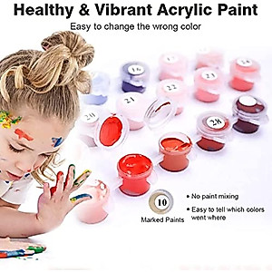 Eiazuiks Paint by Number for Adults. Elephant Paint by Numbers for Adults Beginner Drawing Paintwork with 3 Paintbrushes Paint Canvas Oil Painting Happy Fall 16” x 20”