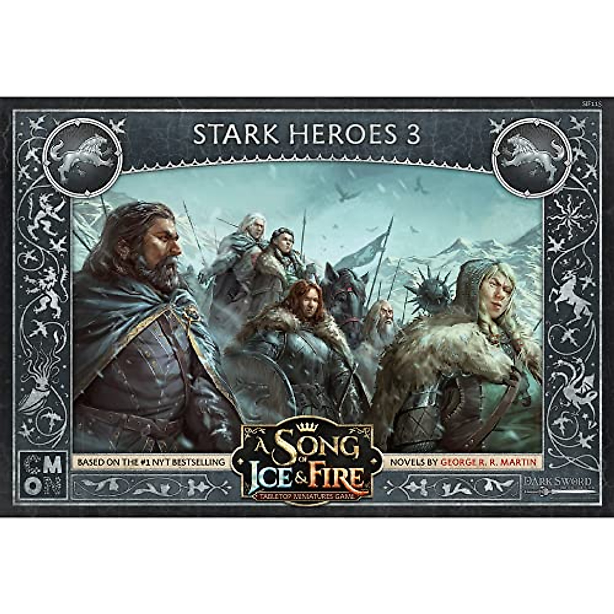 CMON A Song of Ice and Fire Tabletop Miniatures Game Stark Heroes III Box Set - Expand Your Forces with Iconic Stark Heroes! Strategy Game for Adults, Ages 14+, 2+ Players, 45-60 Min Playtime, Made