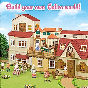 Calico Critters Village Pizzeria Dollhouse Playset, Collectible Dollhouse Toy with Furniture and Accessories Included