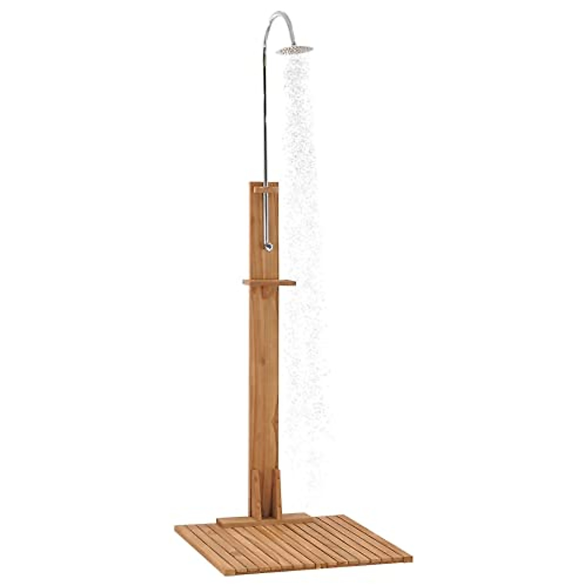 vidaXL Garden Shower 29.5"x29.5"x82.7" Solid Teak Wood