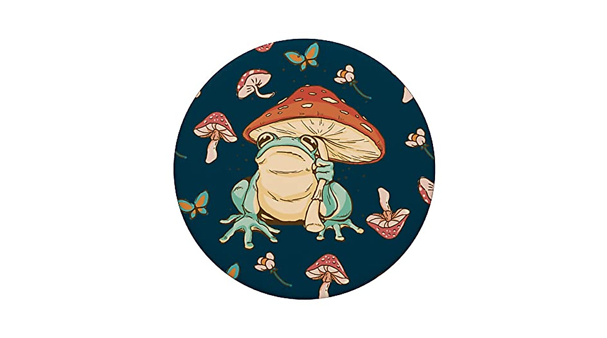 Cute Frog Mushroom Retro PopGrip - Adorable Cottagecore Design