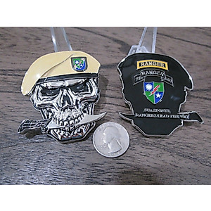 Oneworldtreasures 75th Ranger Regiment Army Rangers Lead The Way USASOC Beret Skull Challenge Coin