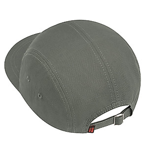 Clakllie Short Brim Trucker Hat Cotton 5 Panel Baseball Hats Classic Camper Caps Skateboard Style Golf Dad Cap,Gray